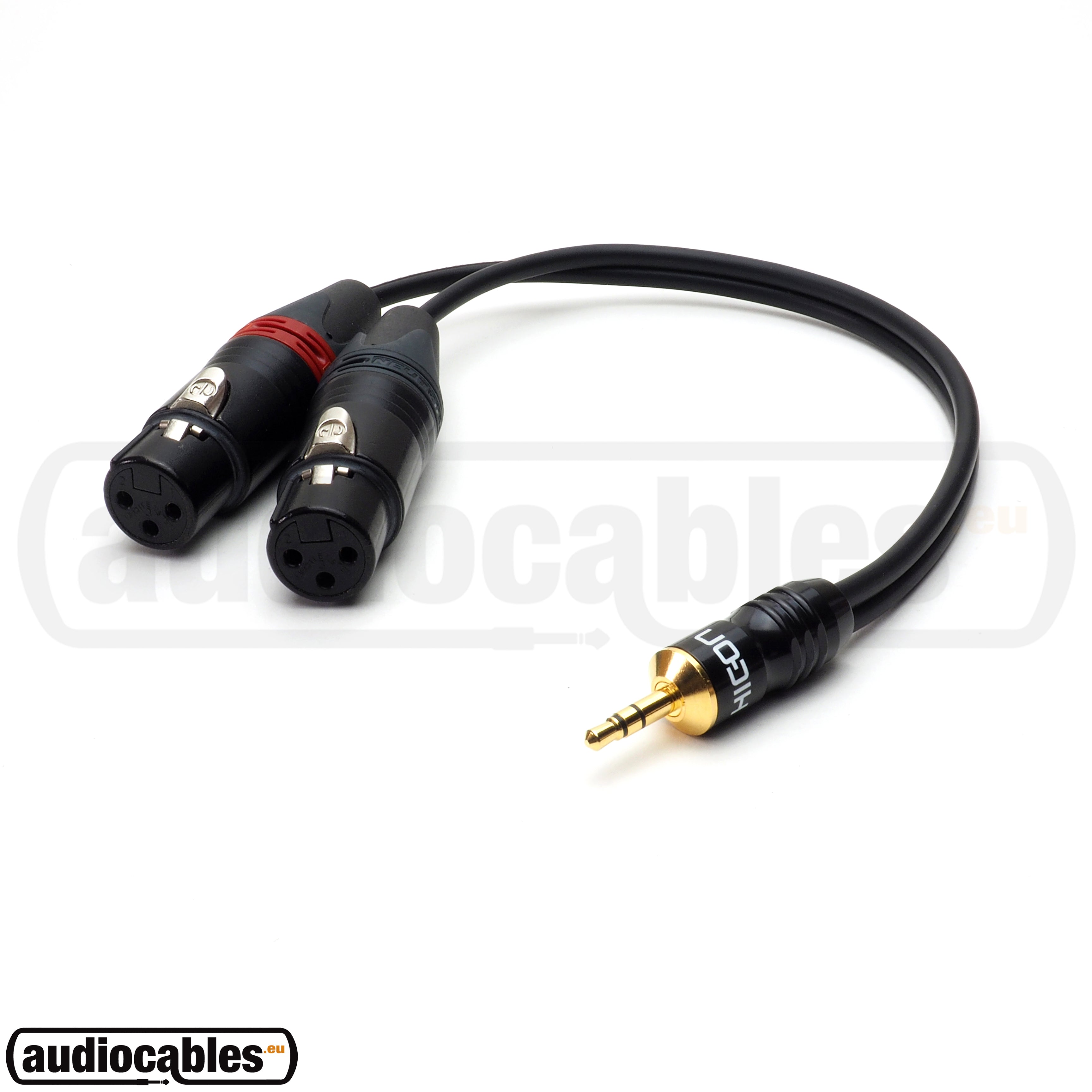 Sommer Cable w/ Hicon Mini Jack to 2 Neutrik Female XLR – audiocables.eu