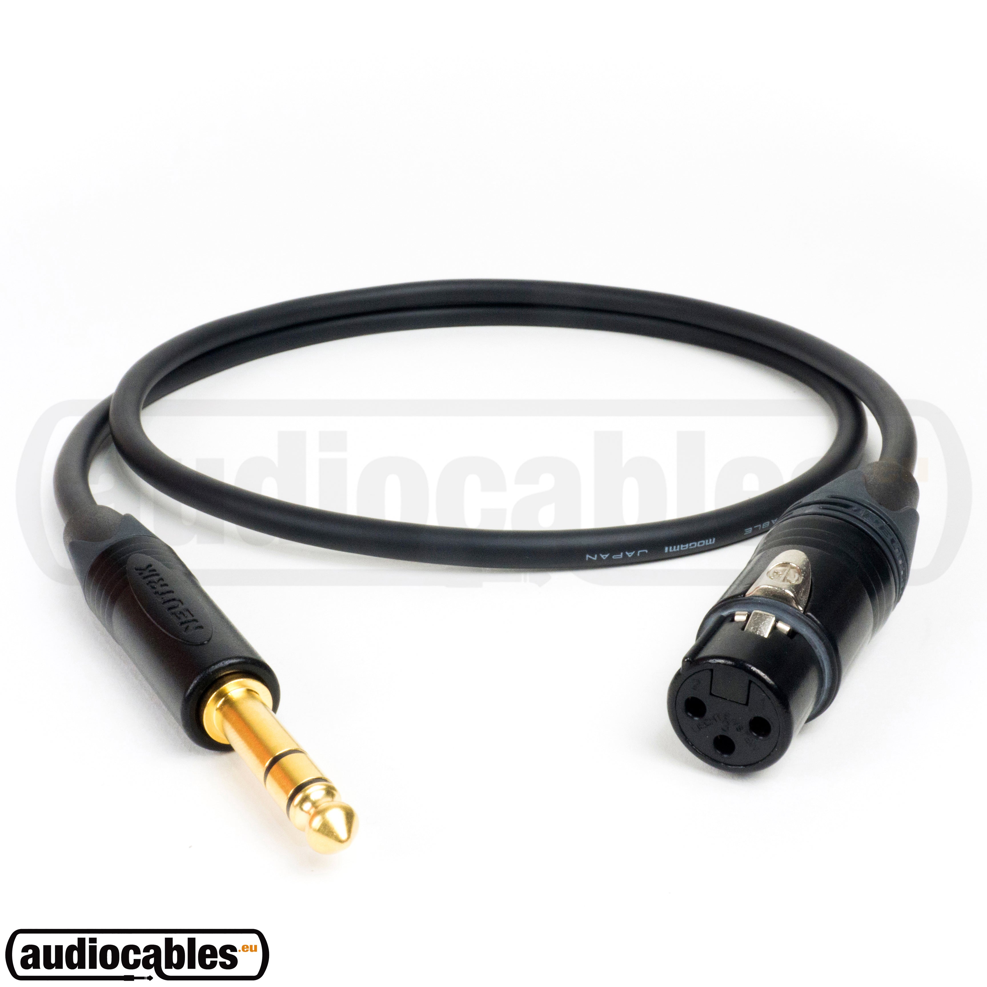Mogami W2534 Cable w/ Gold Neutrik Female XLR to TRS – audiocables.eu